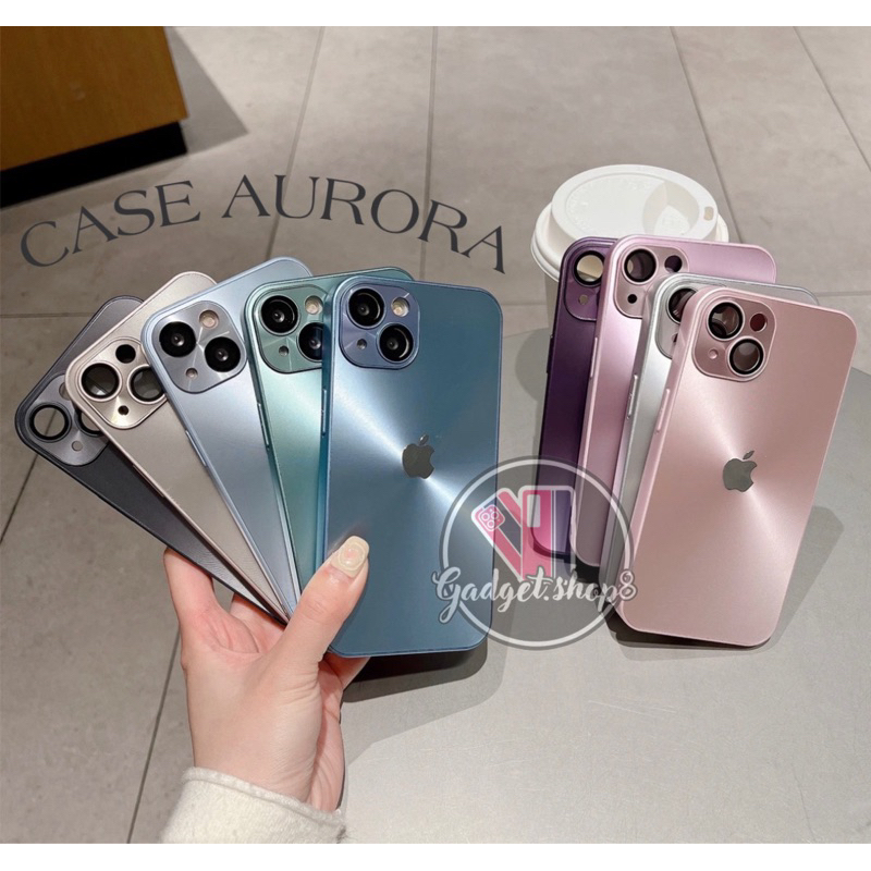 Jual [ SQUARE EDGE ] CASE AURORA ORI METALIC FOR IPHONE 11 12 13 14 14 ...