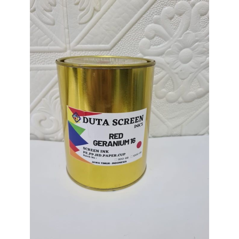 Jual Tinta sablon Duta Screen Red 16 Geranium | Shopee Indonesia