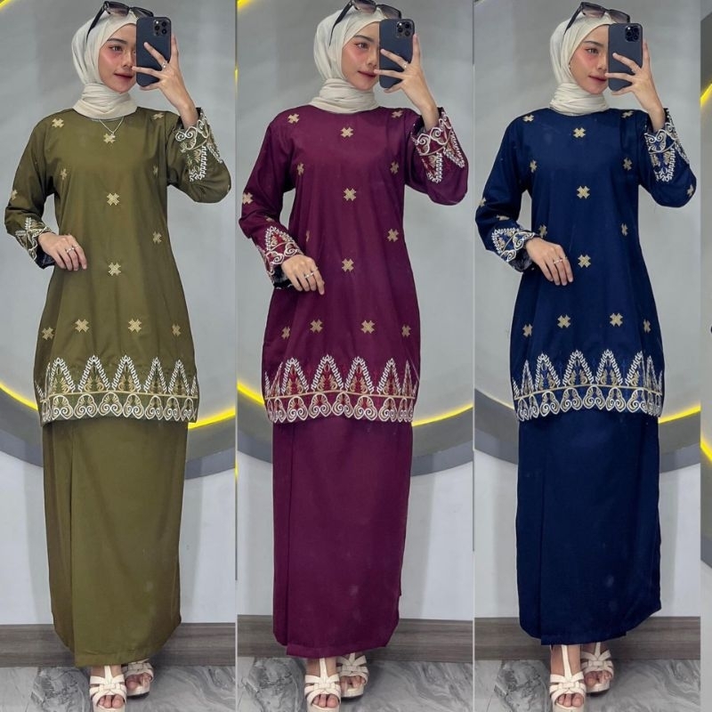Jual Stelah Rok Kurung Melayu Premium | Shopee Indonesia
