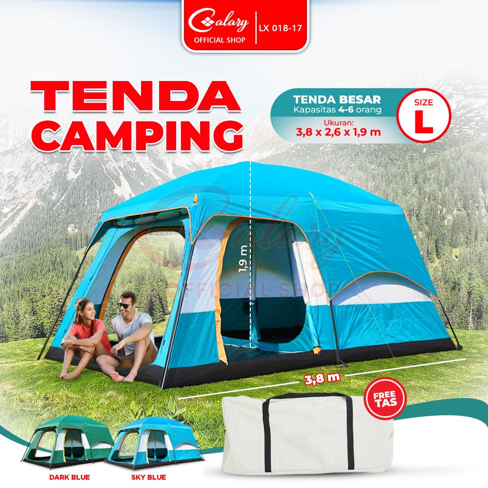 Jual CALARY Tenda Kemping Kemah Besar Double Layer Dua Lapisan Outdoor ...