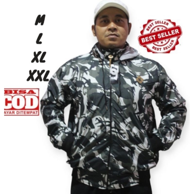 Jual Jaket Bb Loreng Army Jaket Parasut Bolak balik Pria/ wanita Jaket 2in1 Bb Dc Jaket Doreng ...