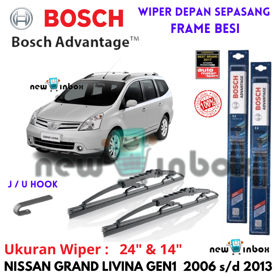 Jual Wiper Depan Mobil Nissan Grand Livina Gen1 2006 2013 Sepasang