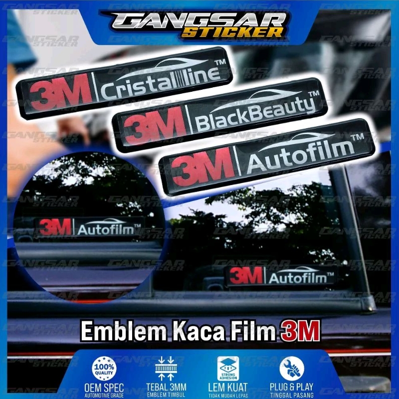 Jual Emblem kaca film 3M / stiker kaca film 3M / Embos kaca film 3M / emblem 3M Autofilm ...