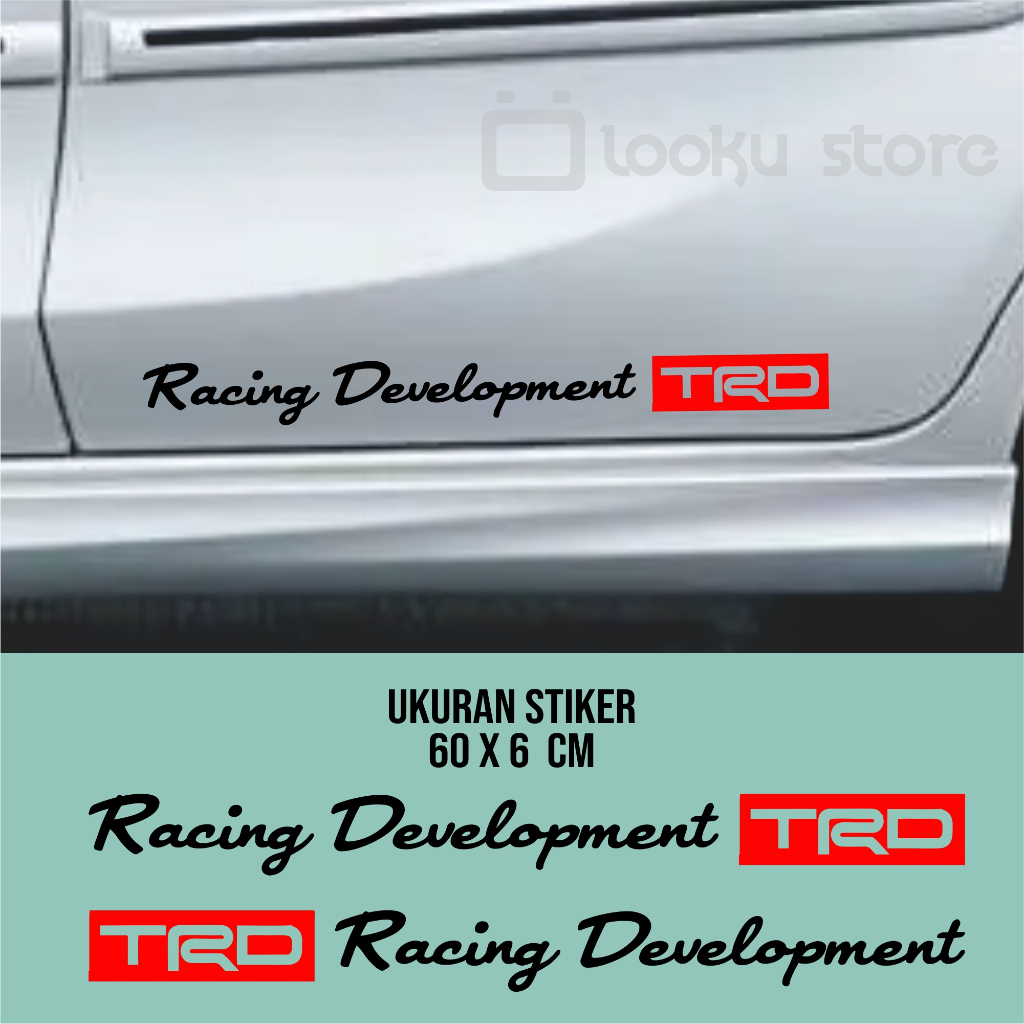Jual Stiker TRD Racing Development Mobil Cutting Sticker Kaca Body ...