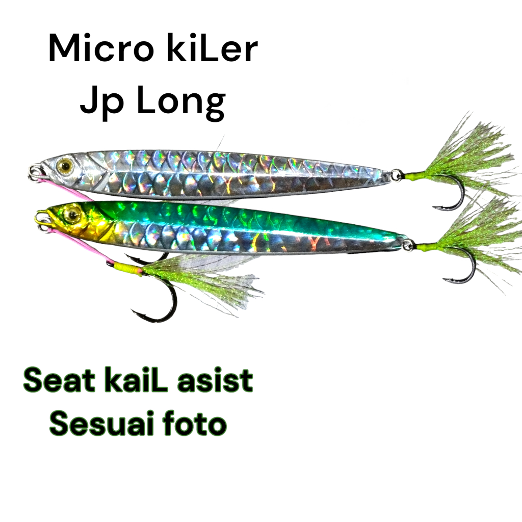 Jual metal jig seat kail hooks 40gram umpan metal jig kiler micro jig ...