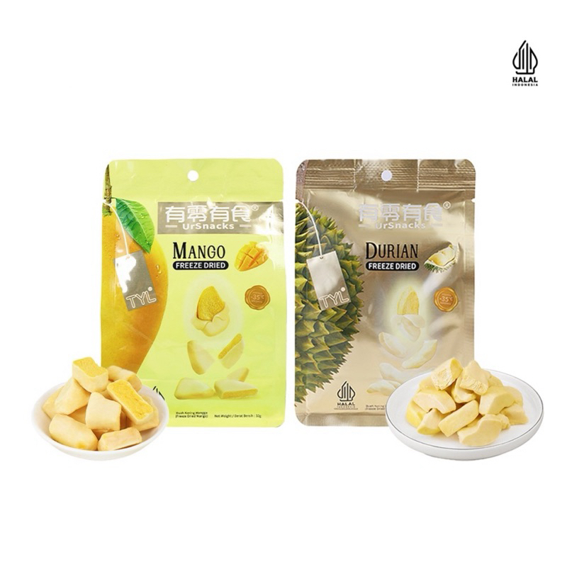 Jual Urnsack Bundling Isi 2 Pack / Freeze Dried Durian 32gr + MANGO 32gr | Shopee Indonesia