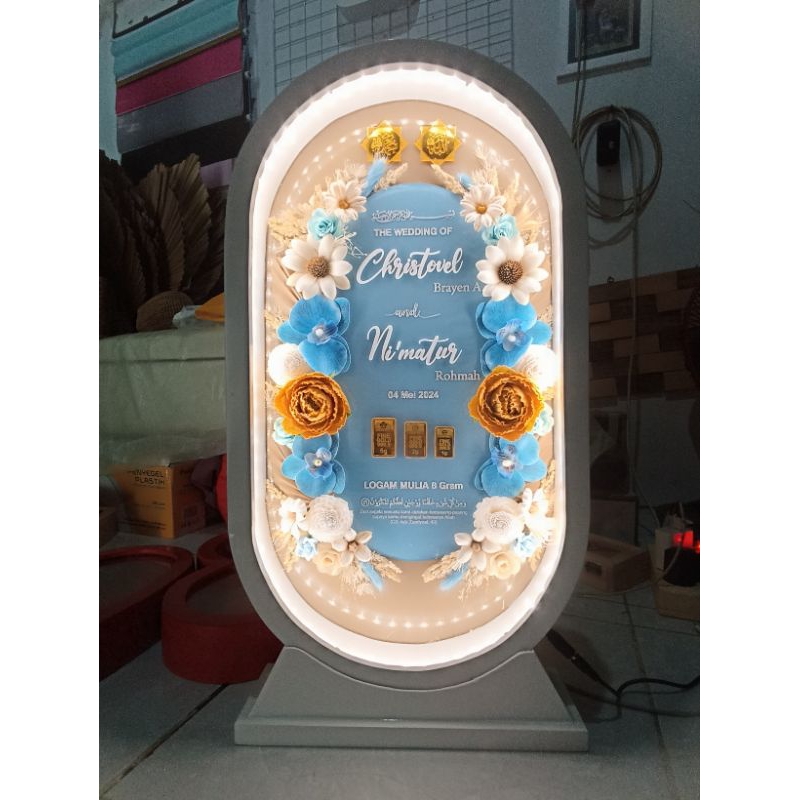 Jual MAHAR OVAL (INCLUDE STANDING) MAHAR KAPSUL MAHAR OVAL AKRILIK ...