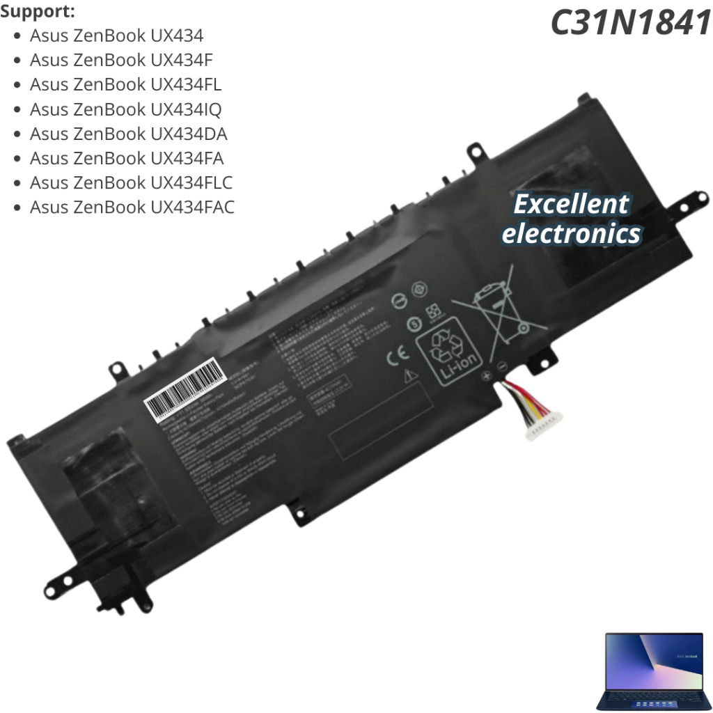 Jual Baterai Asus ZenBook UX434 UX434F UX434FL UX434IQ UX434DA UX434FA ...