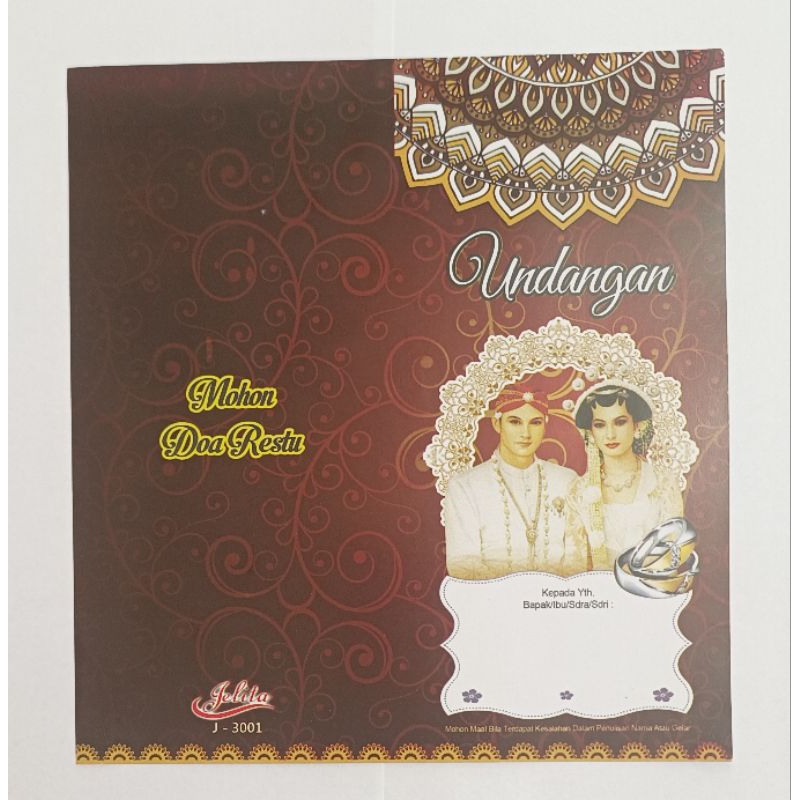 Jual Undangan Pernikahan Jadi Murah / Undangan Nikah / Undangan Tulis ...