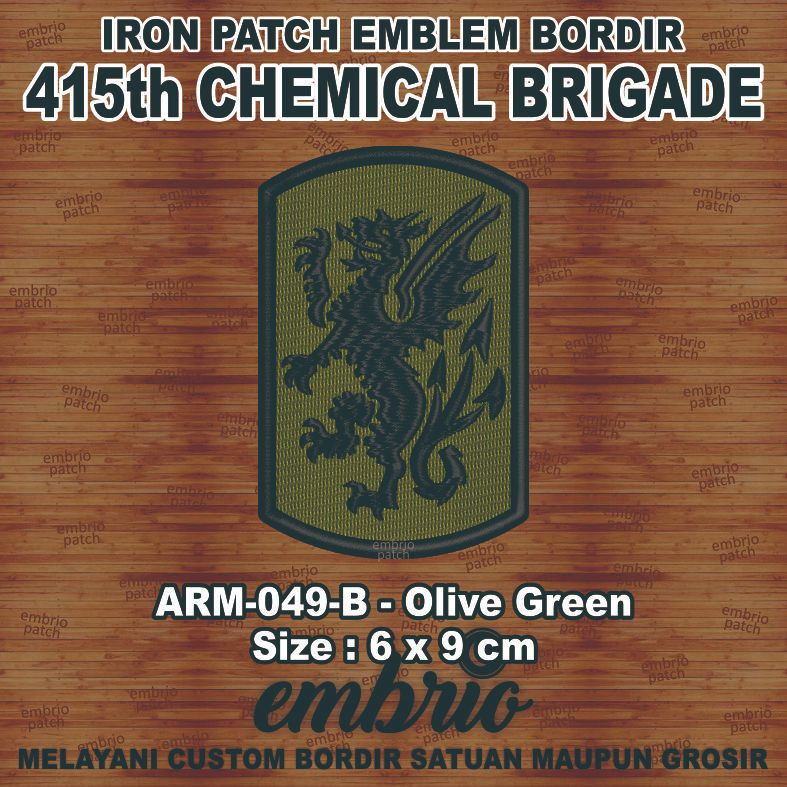 Jual ARM-049-B Patch 415th CHEMICAL BRIGADE Flying Dragon us army ...