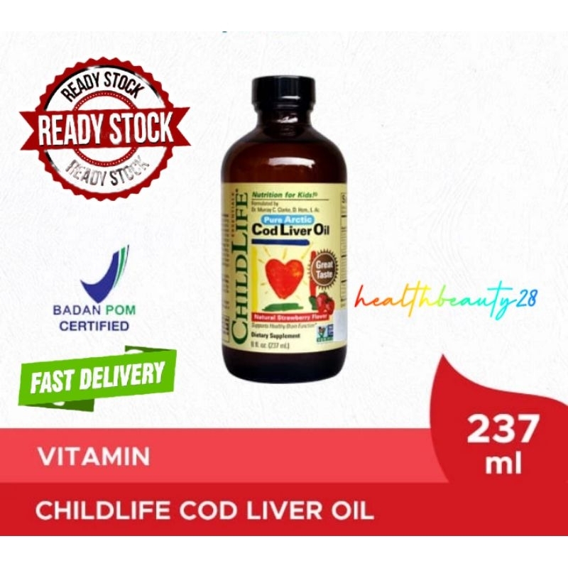 Jual CHILDLIFE COD LIVER OIL 237ml. OMEGA3 Untuk anak, DHA saraf. rasa ...