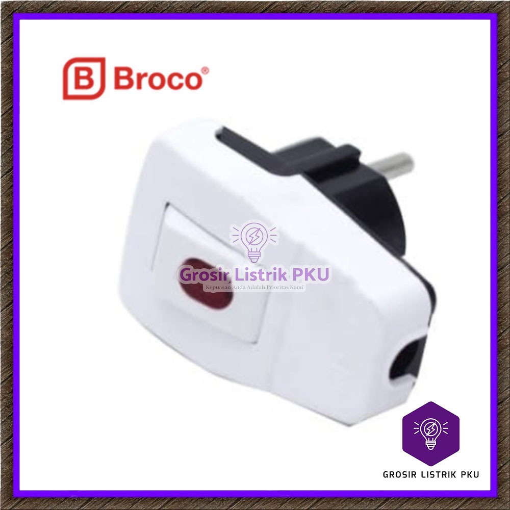 Jual Steker Arde Switch Lampu Broco Colokan Bulat Asli Terminal ...
