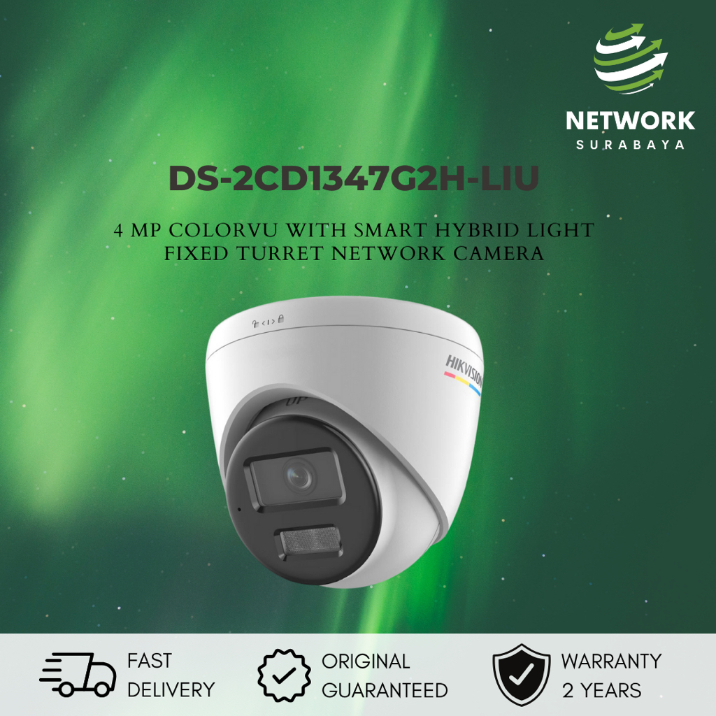Jual HIKVISION DS-2CD1347G2H-LIU 4MP COLORVU HYBRID LIGHT TURRET IP CAMERA | Shopee Indonesia