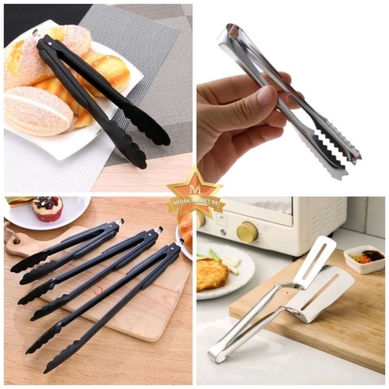 Jual CAPITAN MAKANAN BLACK ELEGANT STAINLESS STEELE | PENJEPIT MAKANAN ...