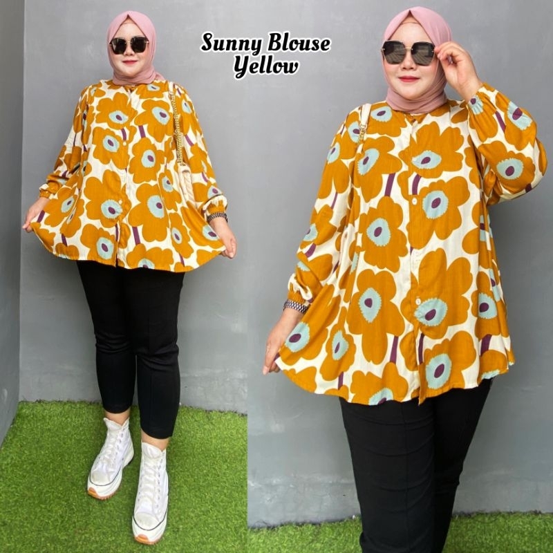 Jual Blouse Kemeja Atasan Wanita Big Size LD 110 120 130 140 Super Jumbo Busui XL XXL 3XL 4XL ...