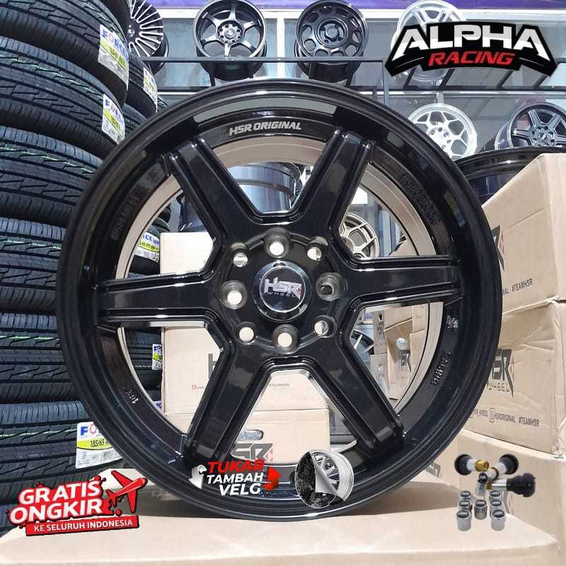 Jual Velg Mobil Racing Ring 16 Lebar 7 HSR MINAS HOLE 4X100-114,3 ET42 GLOSSY BLACK | Shopee ...