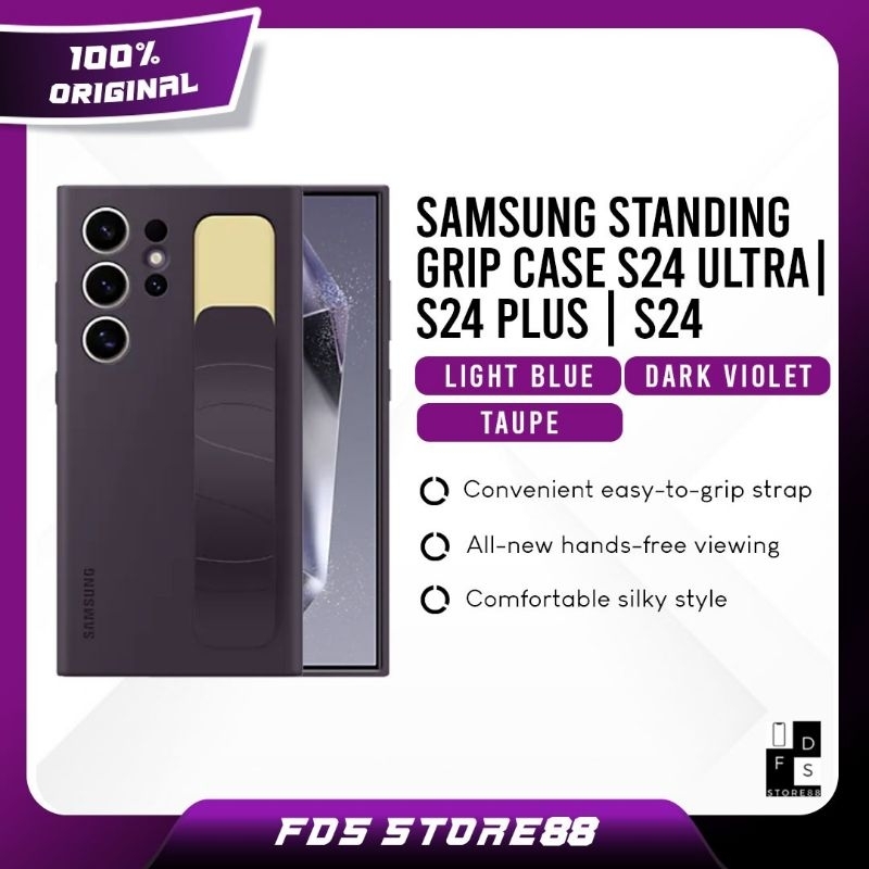 Jual Samsung Standing Grip Case S24 Ultra | S24 Plus | S24 5G Cover Original | Shopee Indonesia