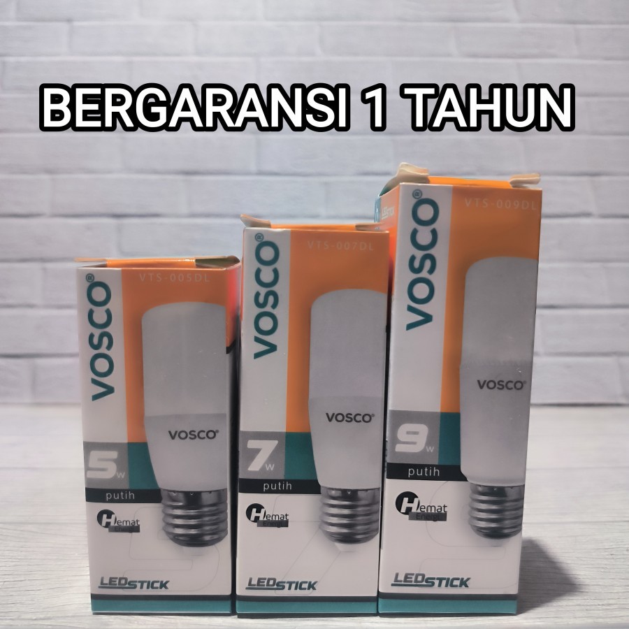 Jual VOSCO LAMPU LED STICK 5W 7W 9 WATT CAHAYA PUTIH SNI GARANSI 1 TAHUN | Shopee Indonesia