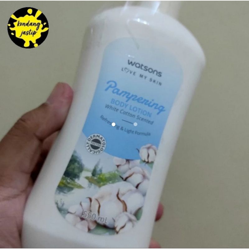 Jual watsons love my skin pampering body lotion white cotton 550 ml ...