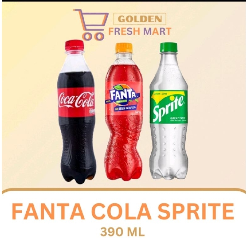 Jual MINUMAN SPRITE FANTA COC-COLA ISI 390ML | Shopee Indonesia