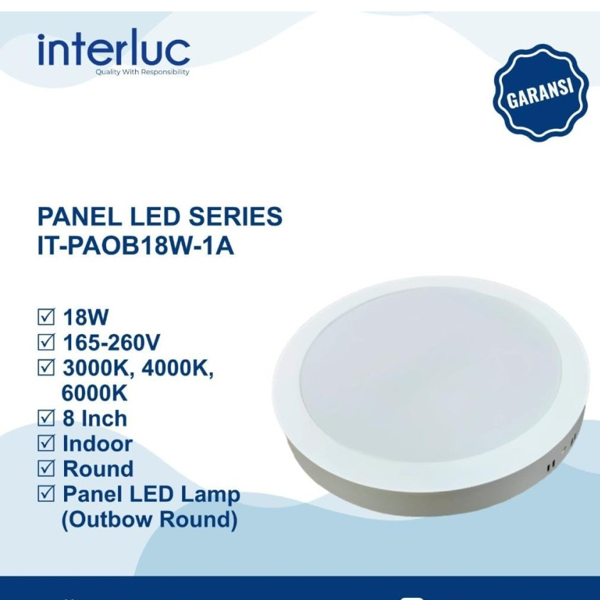 Jual INTERLUC DOWNLIGHT LED PANEL 18 WATT IT PAOB18W 1A OUTBOW ...