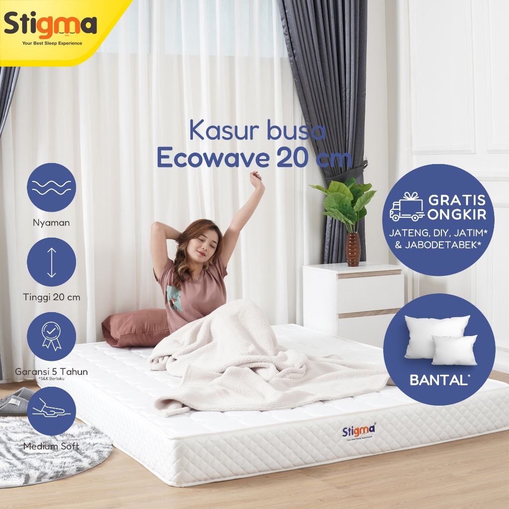 Jual Stigma Kasur Busa Ecowave Mattress 20cm | Shopee Indonesia