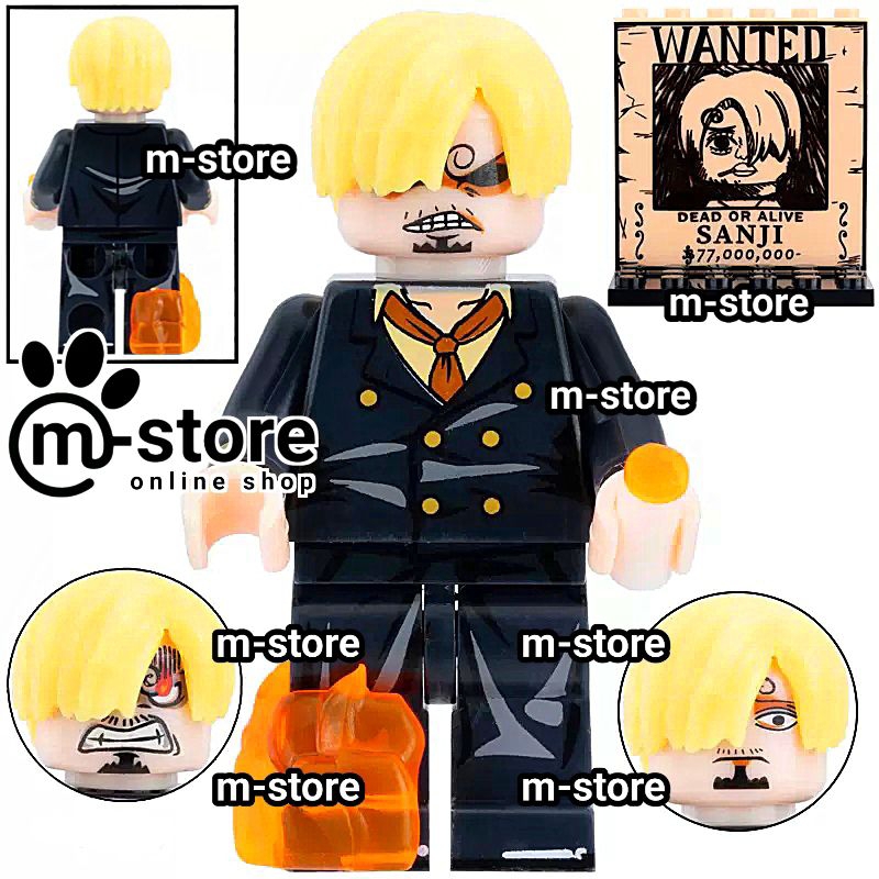 Jual brick one piece vinsmoke sanji black leg mini toy figure | Shopee ...