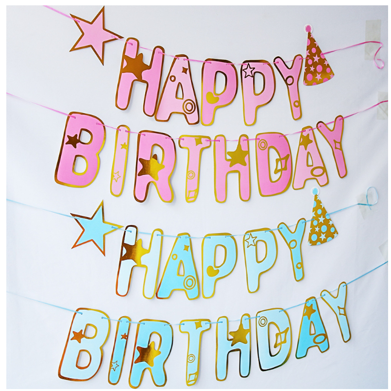 Jual Baner Huruf Happy Birthday Banner Huruf Happy Birthday Dekorasi ...