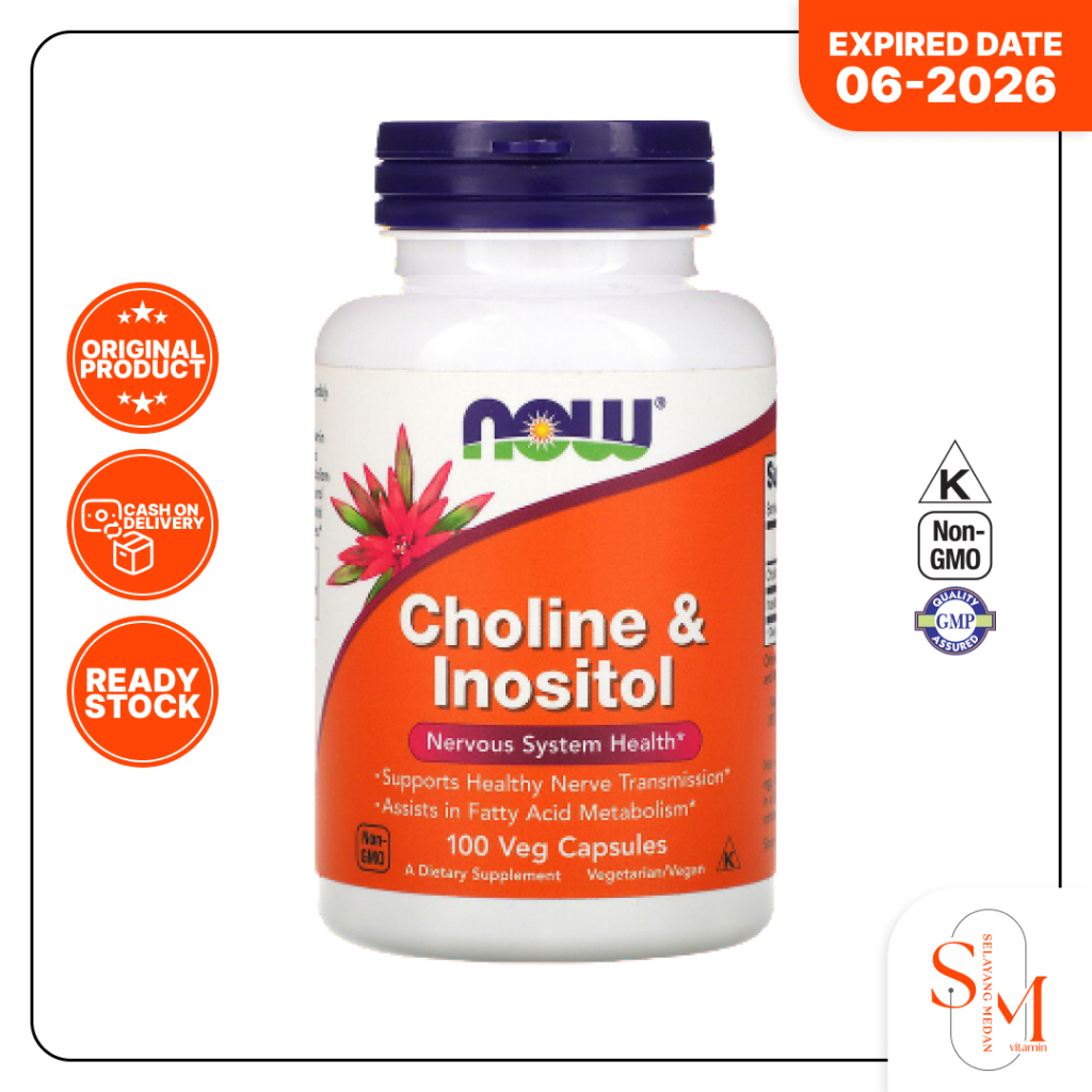 Jual Now Vitamin Choline & Inositol 100 Vcaps - Suplemen Otak & Saraf ...