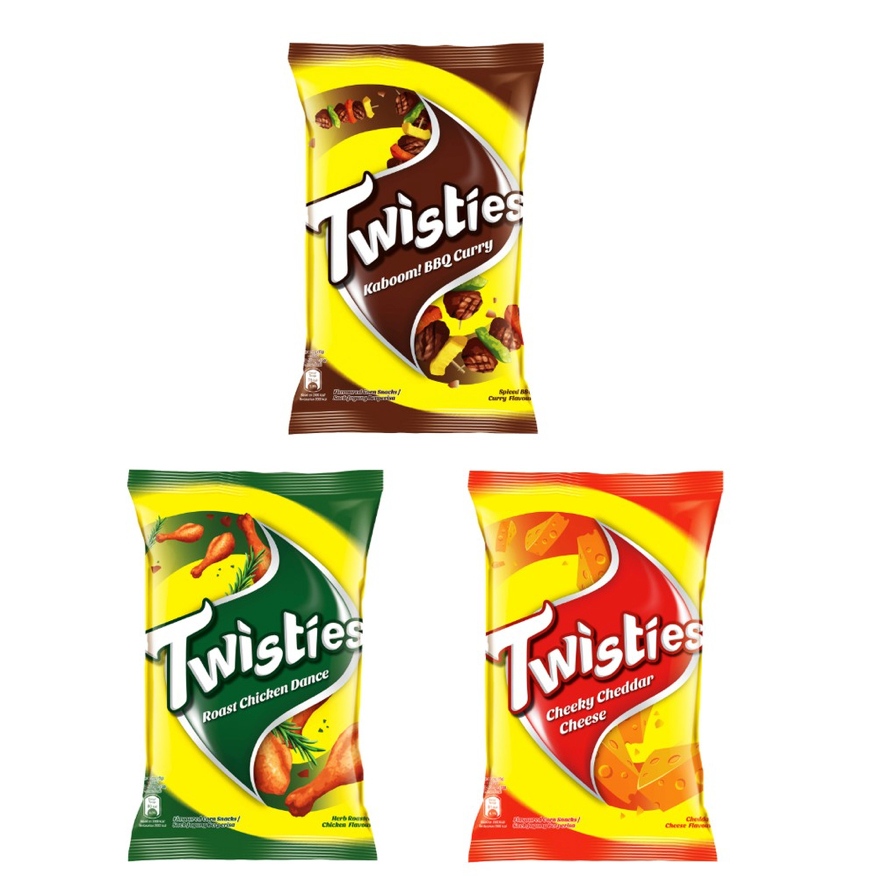 Jual TWISTIES CORN SNACK CHEESY CHEDDAR CHEESE 140g | Shopee Indonesia