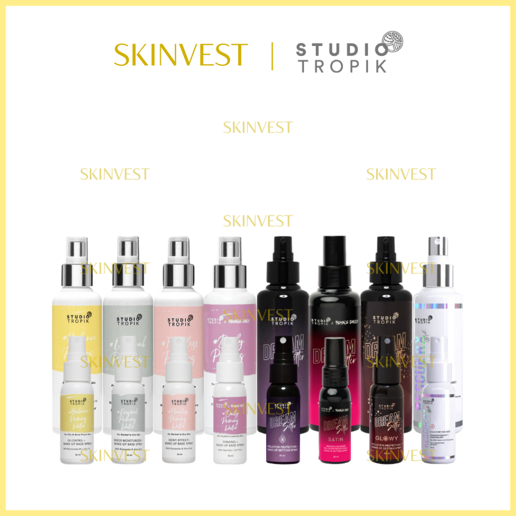 Jual STUDIO TROPIK Priming Water DreamSetter Rescue Rx Daily Satin Balance Flawless Original ...