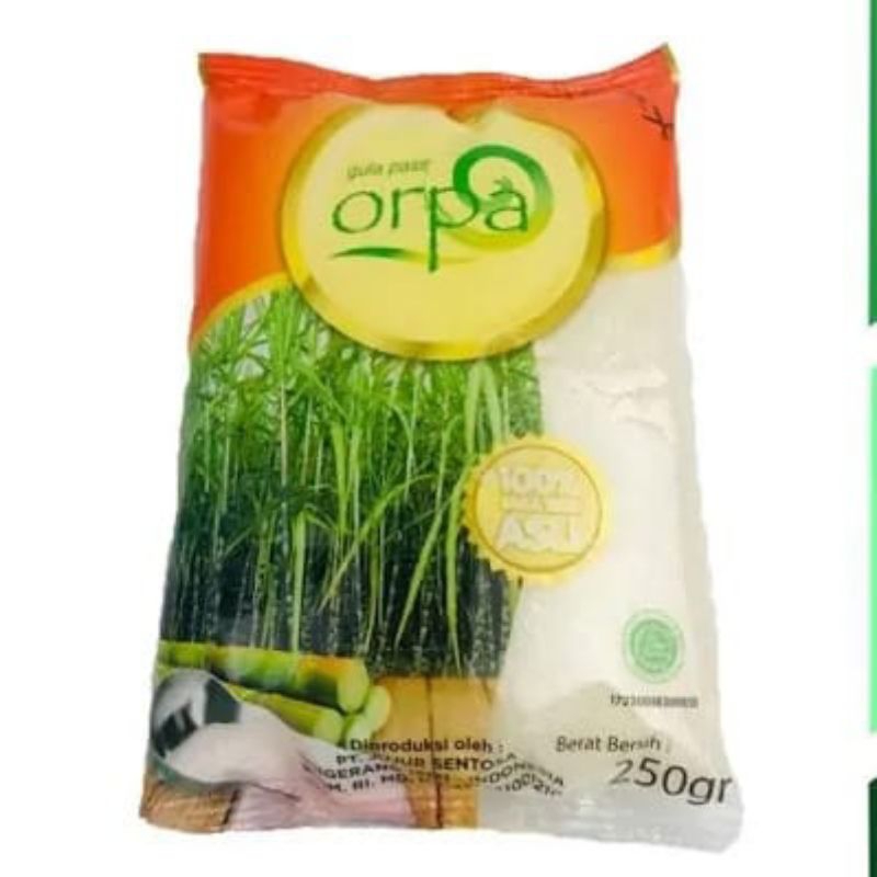 Jual Gula Pasir-Gula Putih-Gula Tebu Merk Orpa kemasan 250gram | Shopee ...