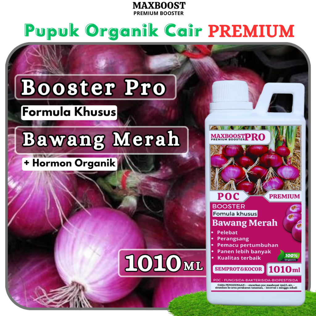 Jual MAXBOOST Pupuk Organik Cair TANAMAN BAWANG, 10101ml POC KOMPOS Booster Bawang MERAH pemacu ...
