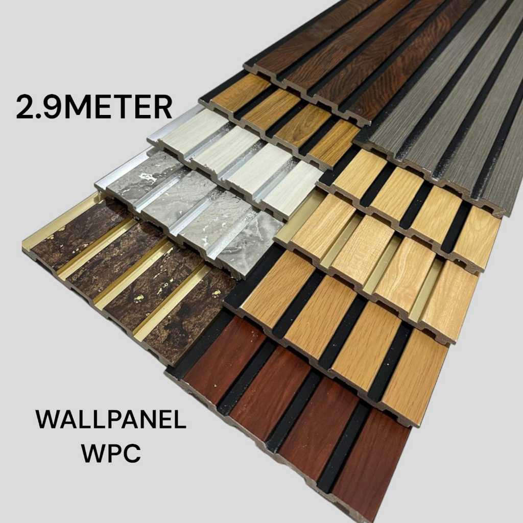 Jual 16 CM X 290 CM X 1,2 CM Wall Panel Wood Wall Panel PVC Bahan TEBAL ...