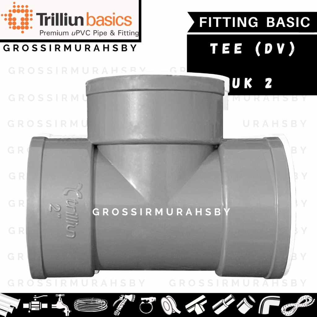 Jual TEE 2 INCHI TRILLIUN - T TIGA CABANG SAMBUNGAN PARALON PIPA PVC - TEE 2" | Shopee Indonesia
