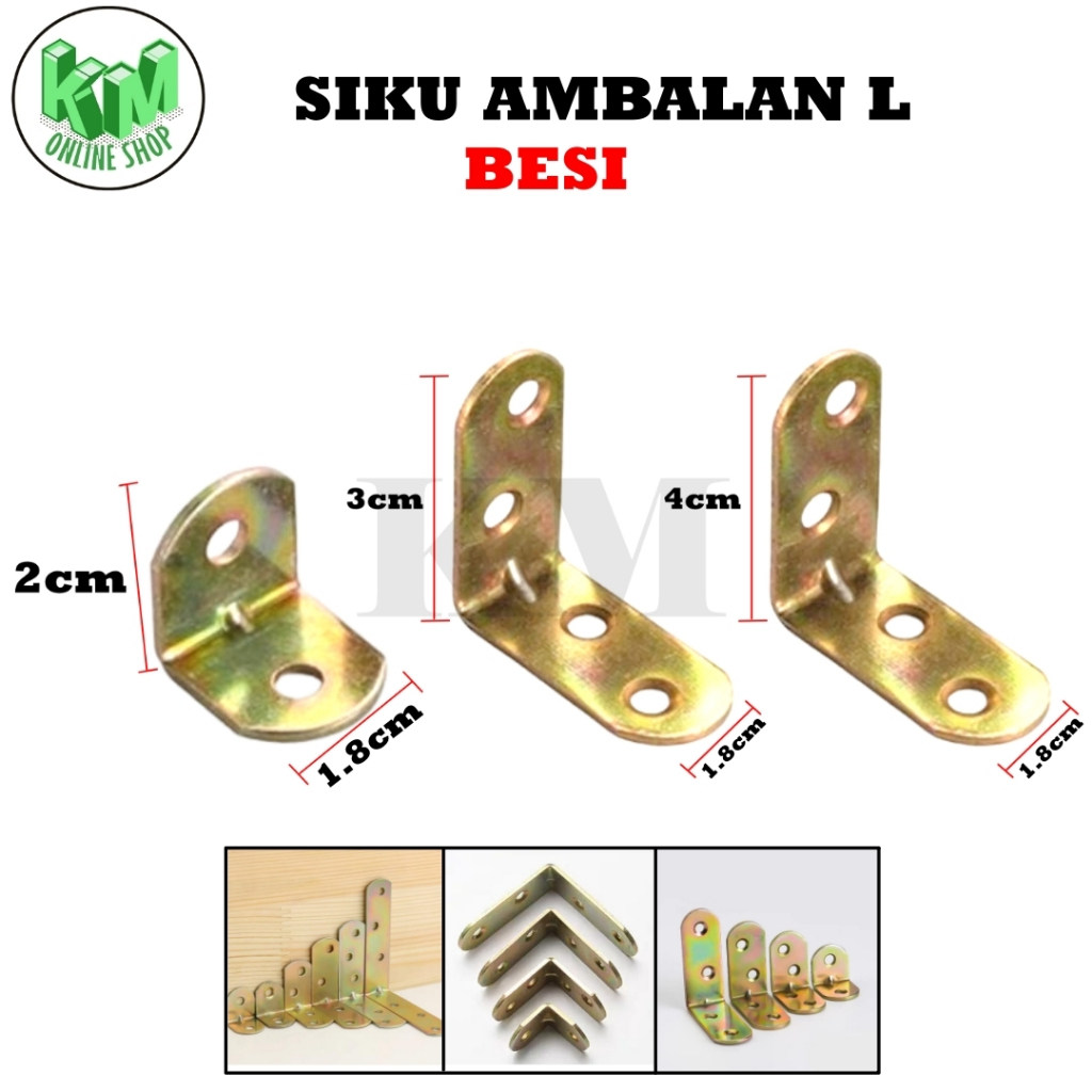 Jual Siku Rak Verseng / Plat Siku L Besi / Siku Penyangga Kayu 2cm 3cm ...