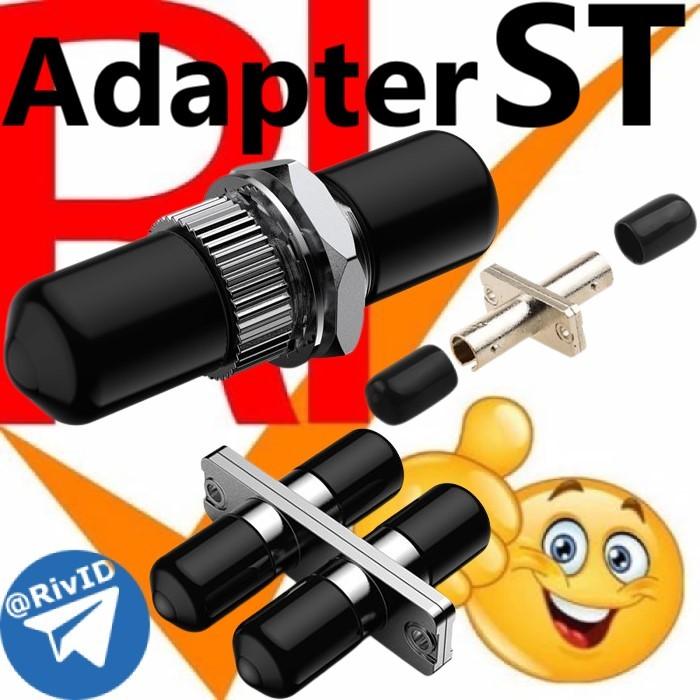 Jual Adapter Adaptor ST FO Round Rectangular Simplex/Duplex Fiber Optic Single/Multi Mode ...