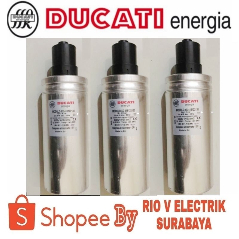 Jual Capacitor Ducati Energia 3P 5 kvar 415 VAC Modulo XD 416122130 Kapasitor Bank ducati 3 ...