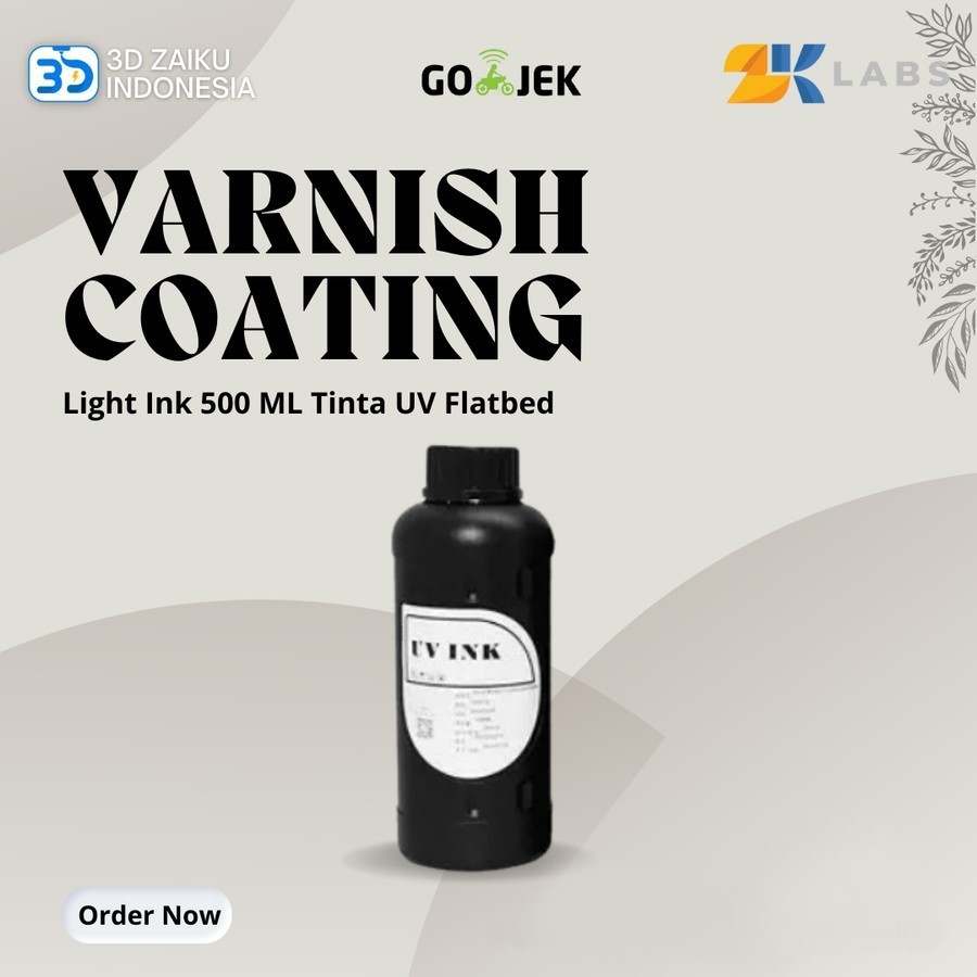 Jual ZKLabs UV Printer Varnish Coating LIght Ink 500 ML Tinta UV ...