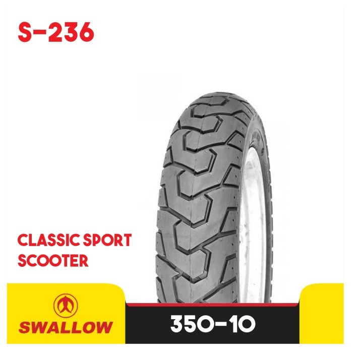 Jual Ban Luar Motor Vespa Swallow S-236 Ukuran 3.50 Ring 10 Tubeless | Shopee Indonesia