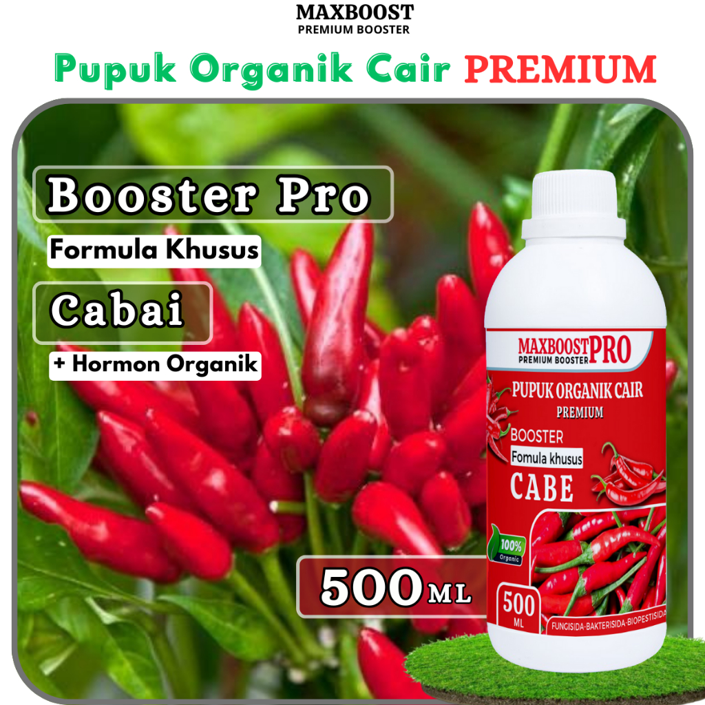 Jual Maxboost Pupuk Organik Cair Tanaman Cabai 500mL POC Kompos, Booster Cabai, Hormon Cabai ...