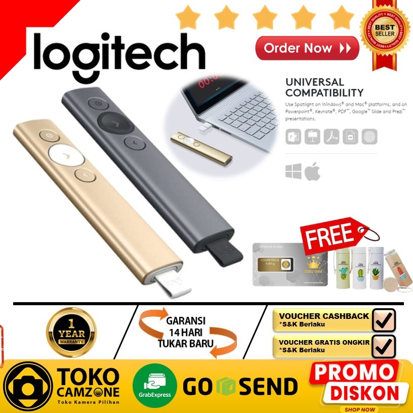 Jual Logitech Spotlight Wireless Presentation Remote - presenter ...