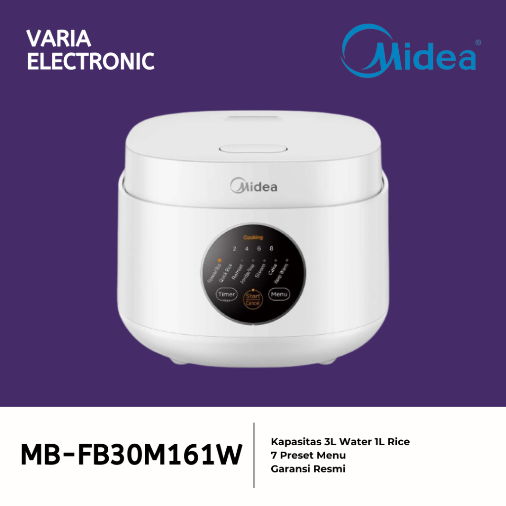 Jual Rice Cooker MIDEA MB-FB30M161W Kapasitas 3 Liter | Shopee Indonesia