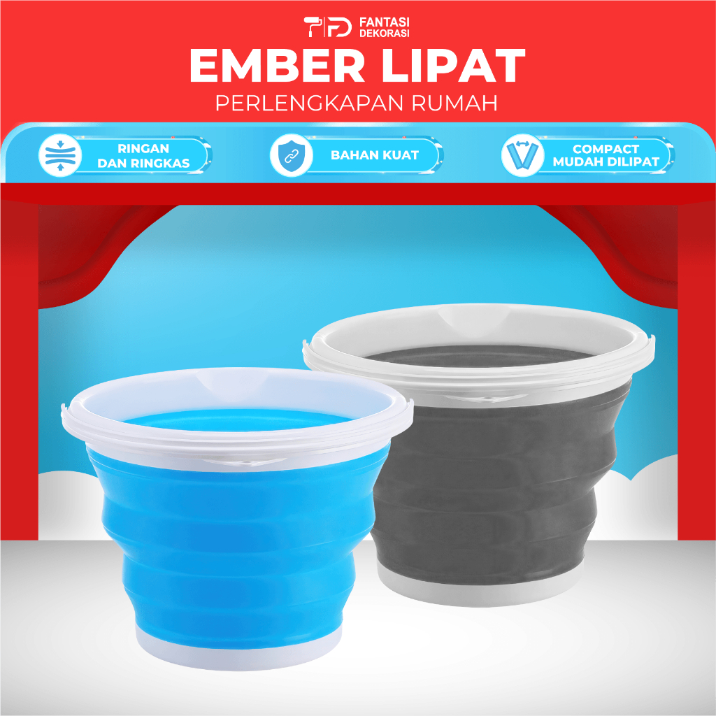 Jual Ember Lipat Portable 3L 5L 8L Water Bucket Foldable Collapsible Baskom Multifungsi ST ...