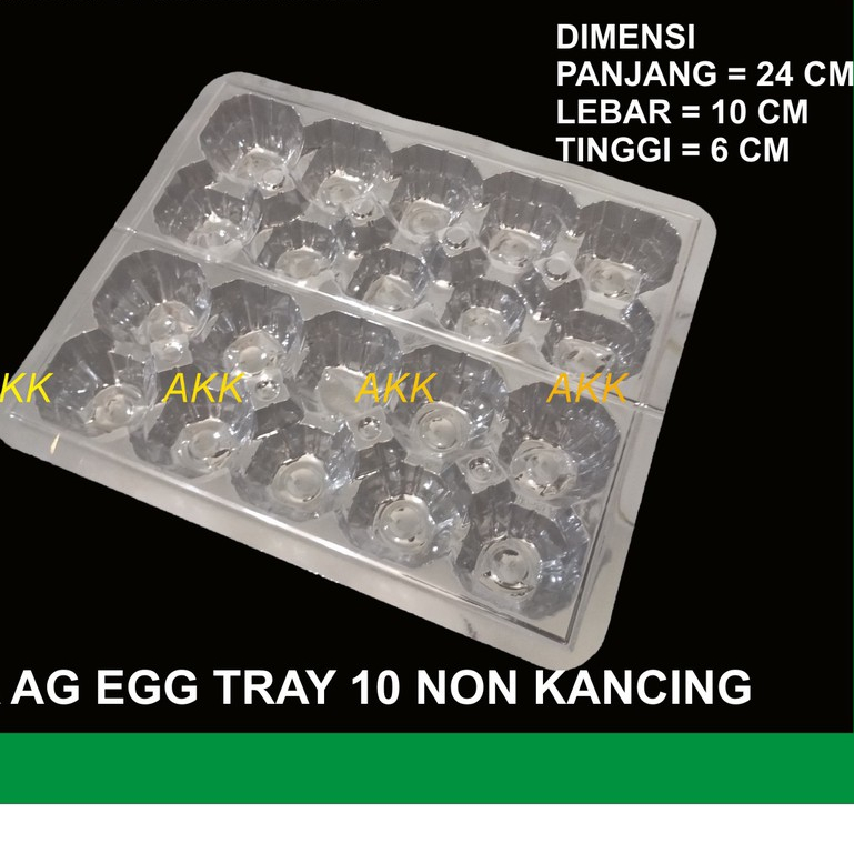 Jual Mika Telur Ag Egg Tray 10 Non Kancing (50 Pcs) | Shopee Indonesia