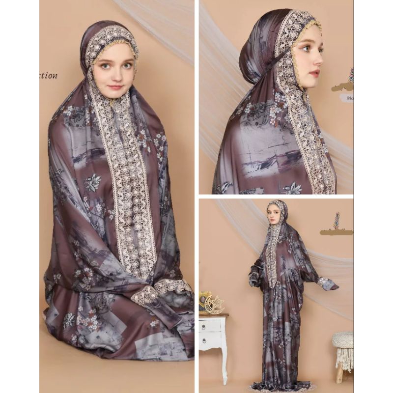 Jual Mukena Motif Silk/mukena renda/mukena silk/mukena umroh/mukena ...