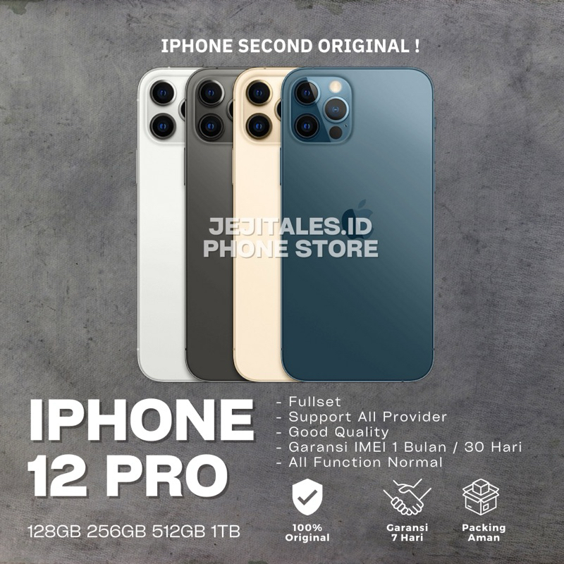 Jual IPHONE 12 Pro 64GB/128GB/256GB/512GB Second Bekas Original Fullset | Shopee Indonesia