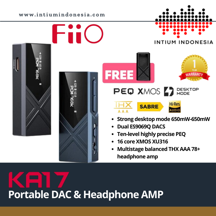 Jual FiiO KA17 / KA-17 / KA 17 High End Dongle Amplifier w/Dual ES9069 ...