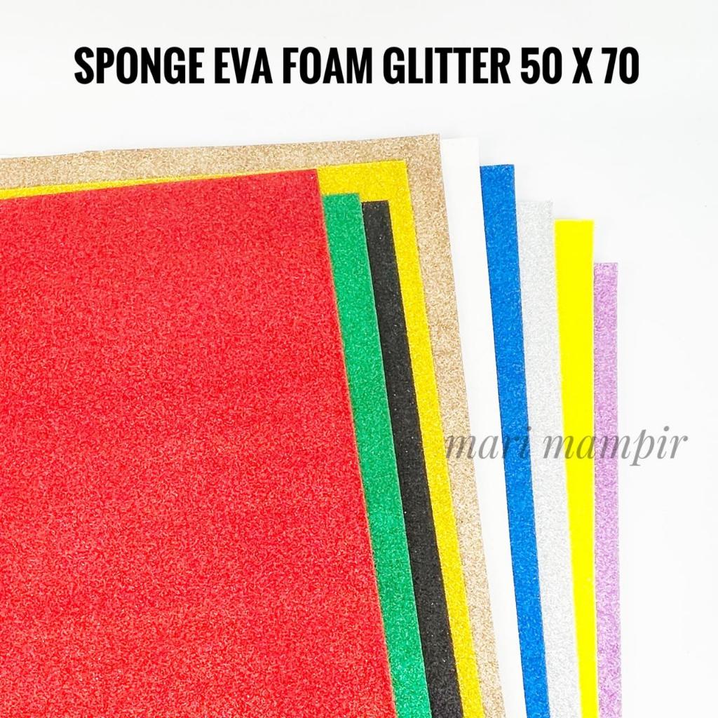 Jual SPONGE EVA FOAM GLITTER / BUSA GLITTER 50 X 70 CM ( 10 LEMBAR ...