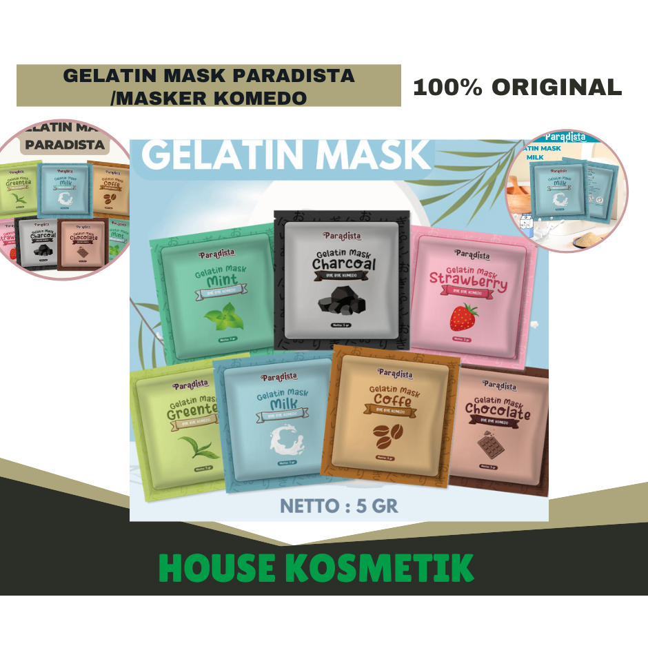 Jual GELATIN MASK PARADISTA 5 GR- MASKER KOMEDO GELATIN ASLI 100% AMPUH ...
